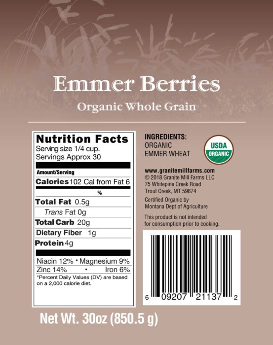 Emmer Berries (Farro) | Granite Mill Farms
